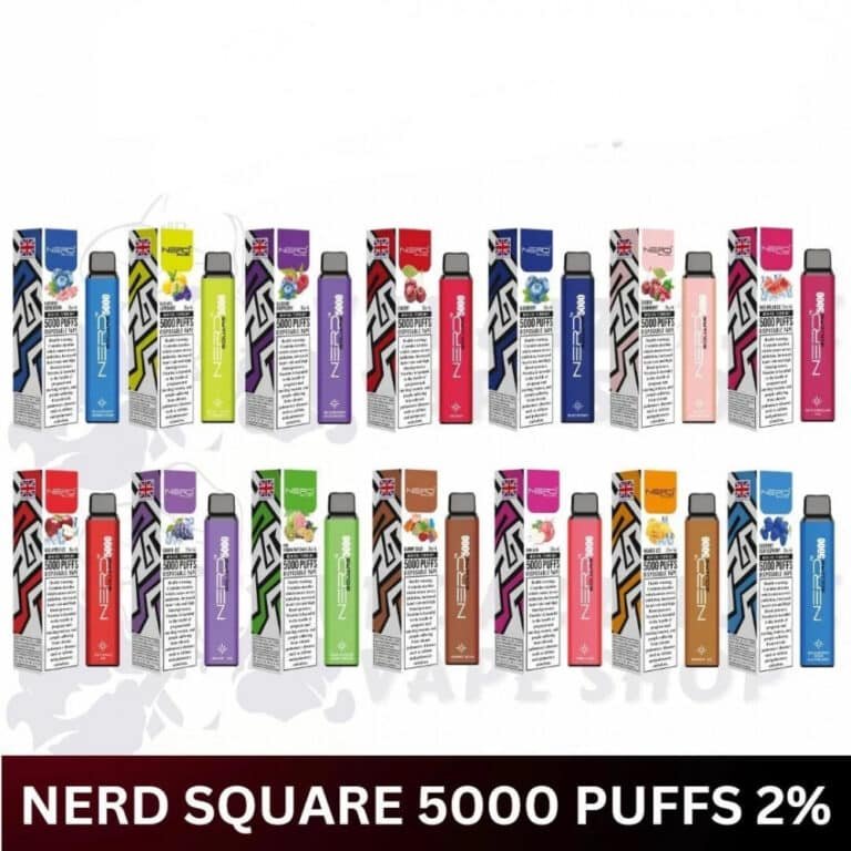 NERD SQUARE 5000 Puffs Disposable Vape Best 2% Vape,